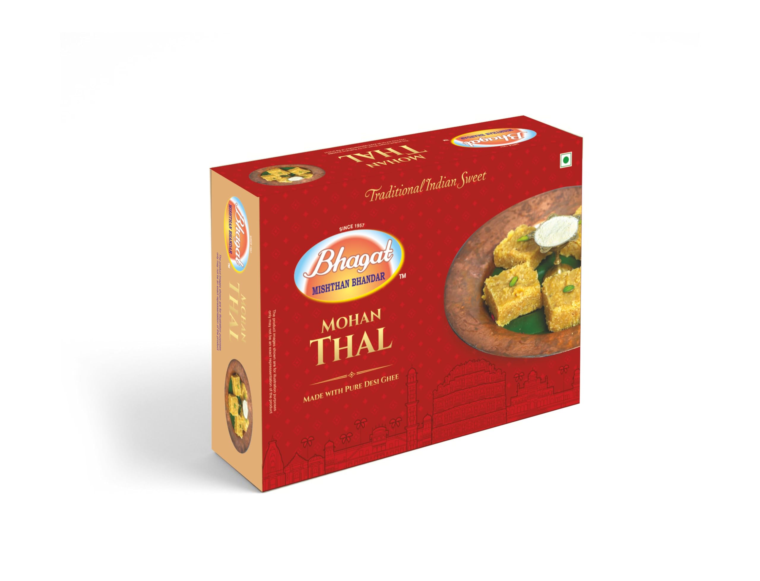 Bhagat Mishthan Bhandar Mohan Thal Traditional Indian Sweets Mithai 500 ...