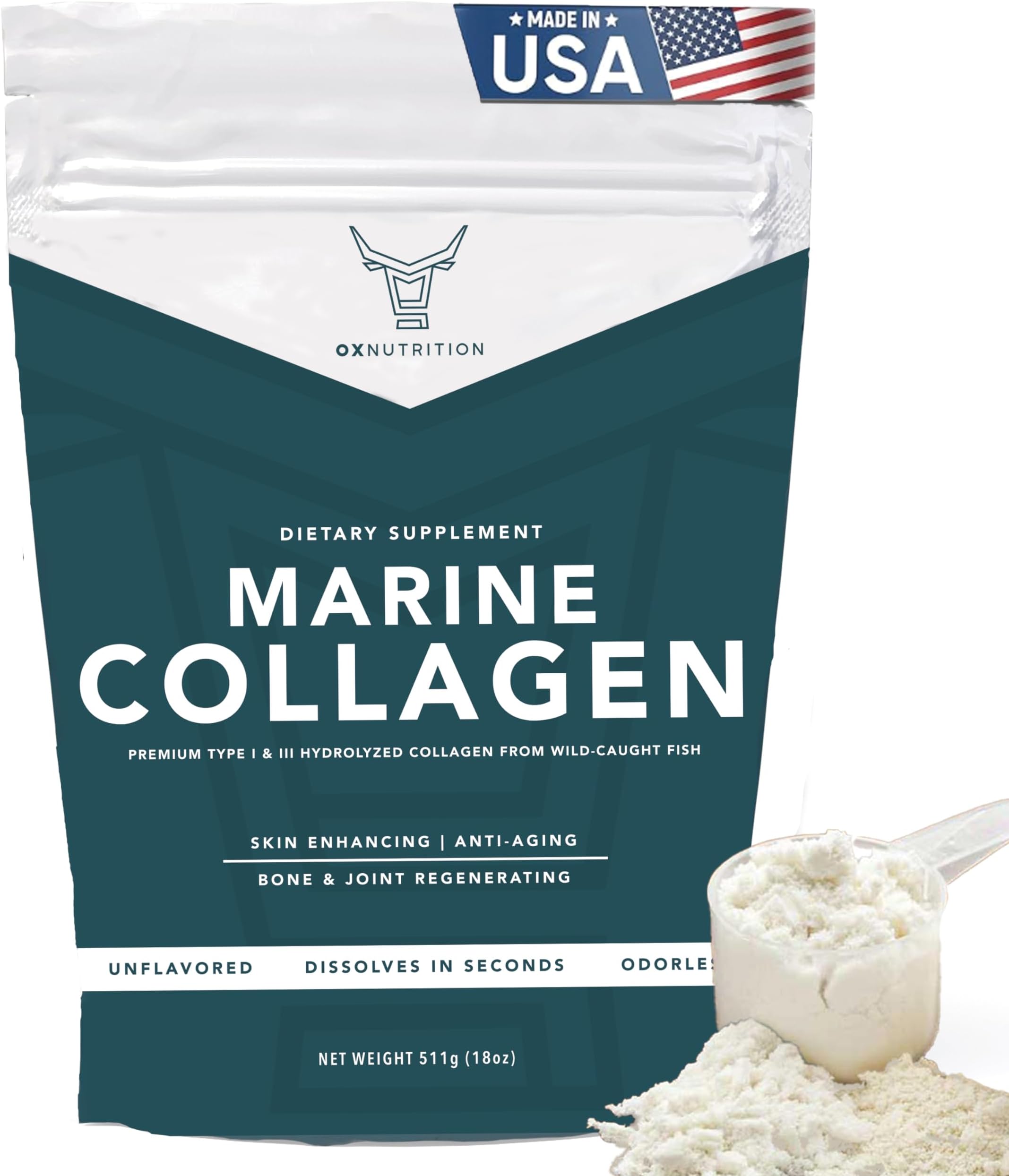 Amazon.com: Marine Collagen Powder. Best Marine Collagen Peptides ...