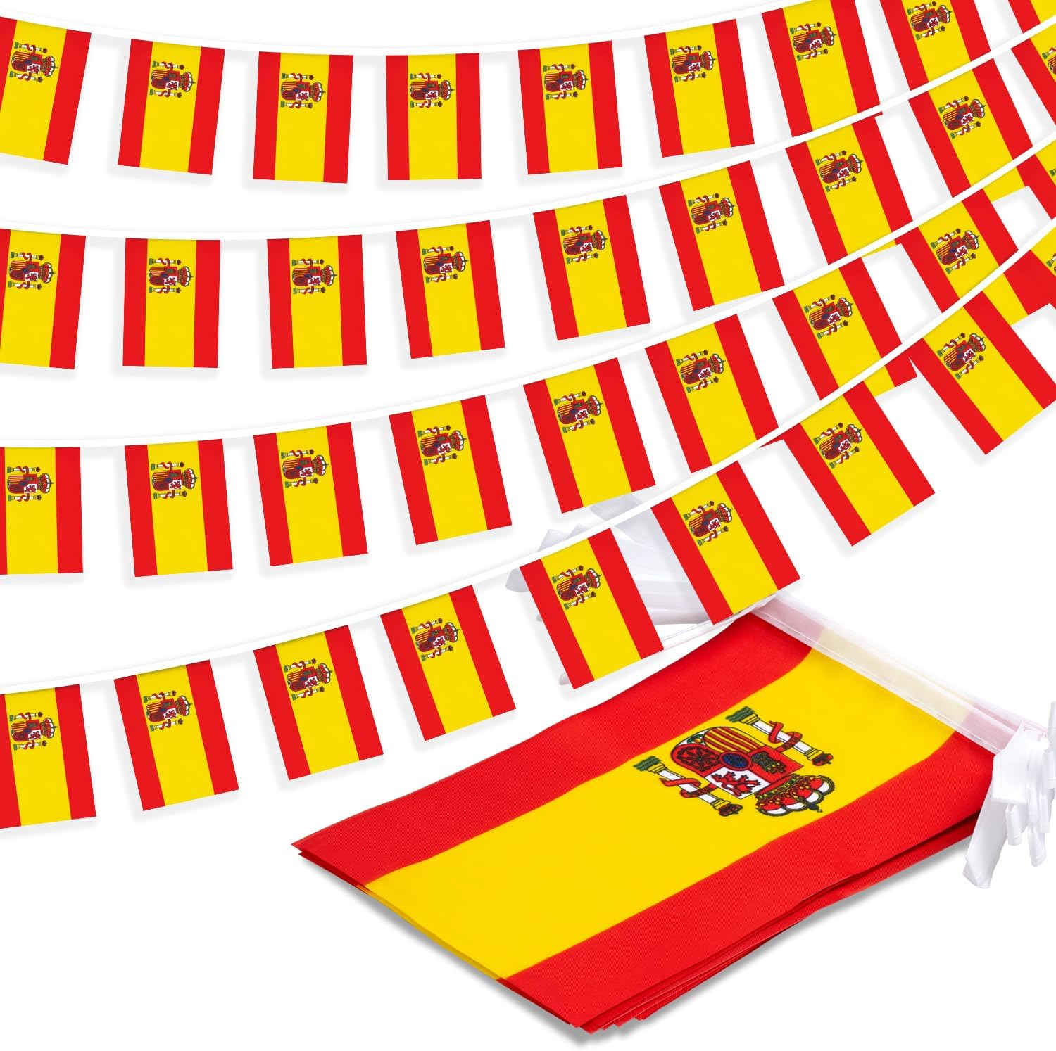 Amazon.com : Spain Spanish Pleated Fan Flag Bunting 3 x 6 Ft Spain ...