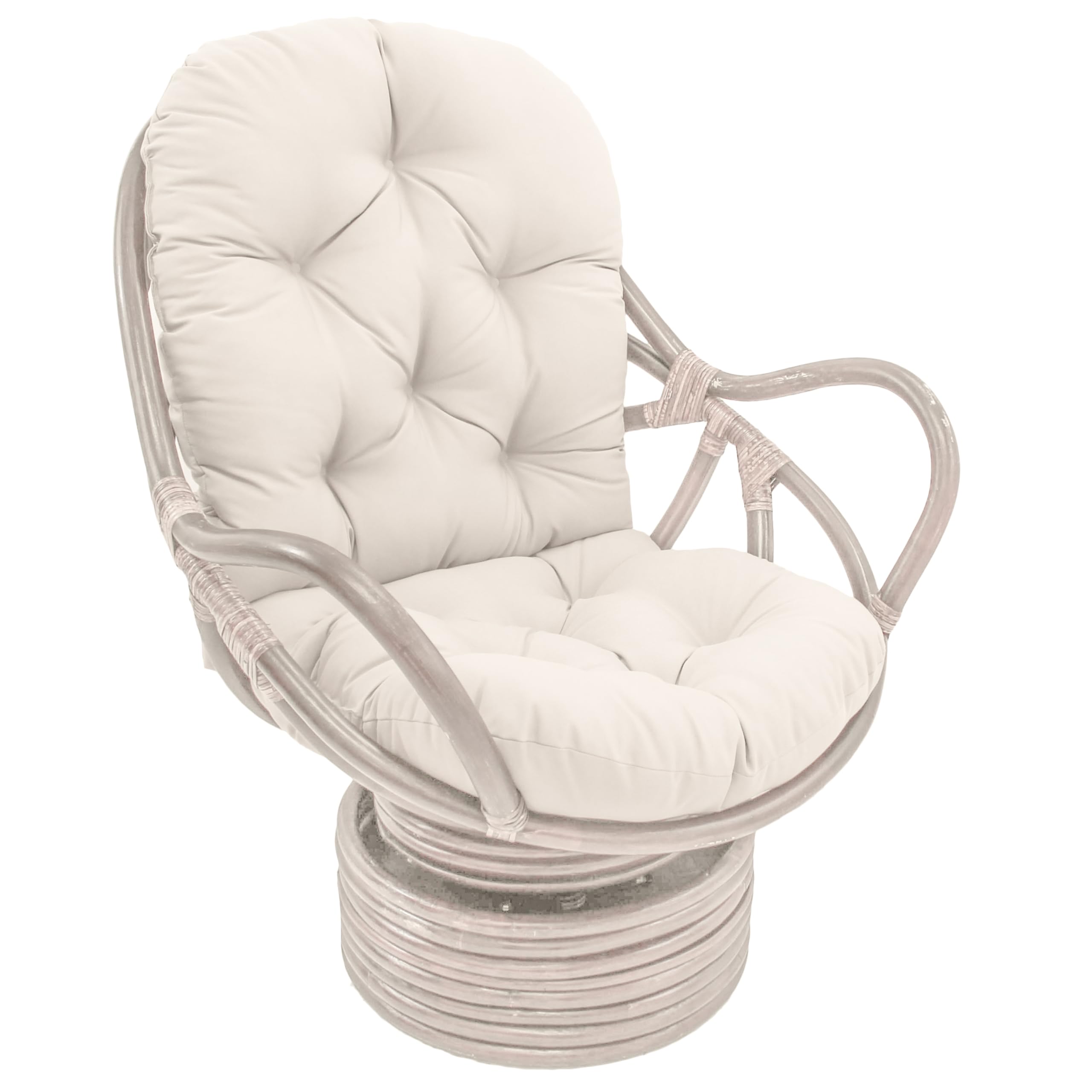 Amazon.com: Blazing Needles Solid Twill Swivel Rocker Chair Cushion, 48 ...