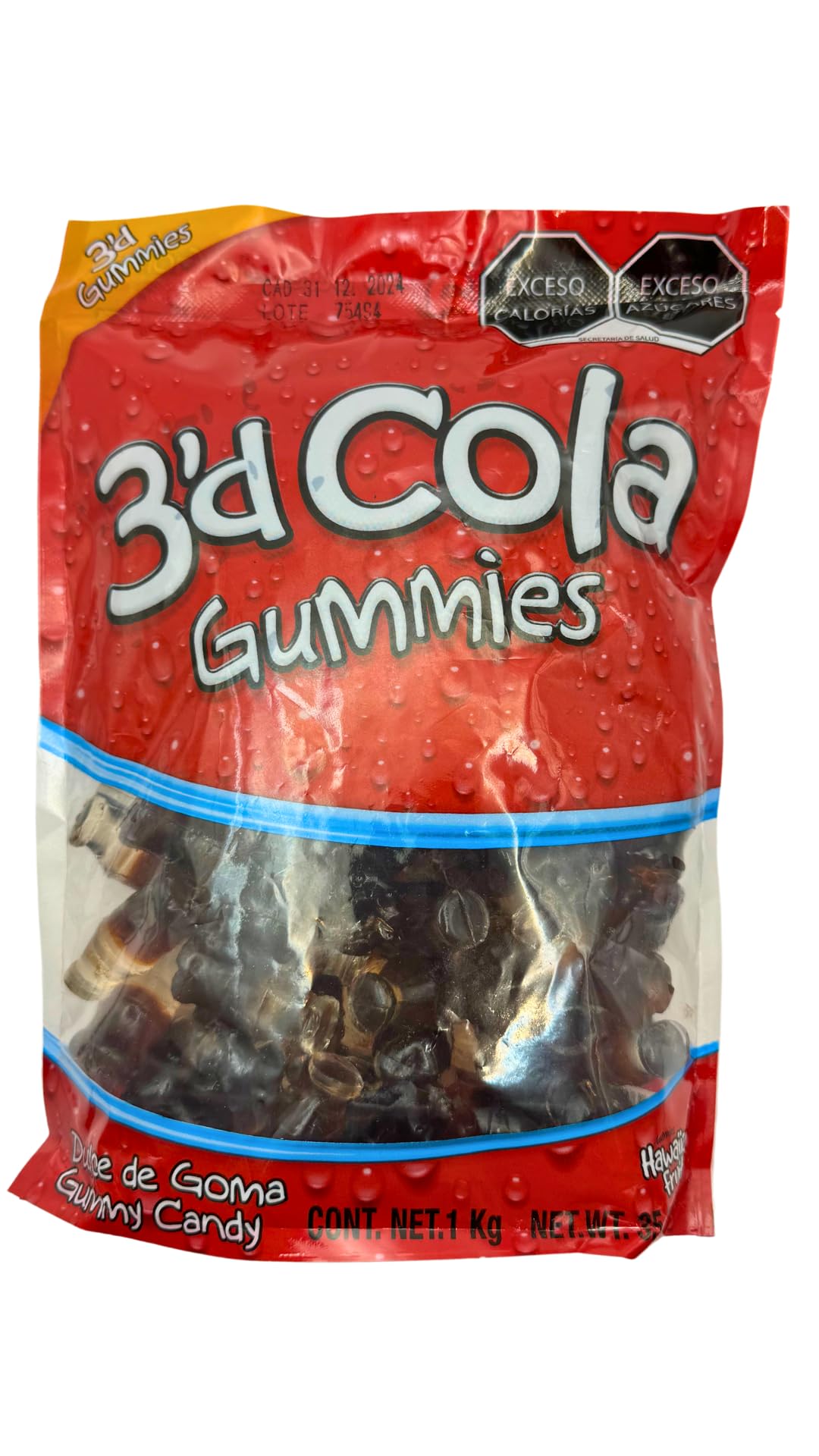 HAWAIIAN Gomitas Hawaiian 3D, sabor Cola 1 KG : Amazon.com.mx ...