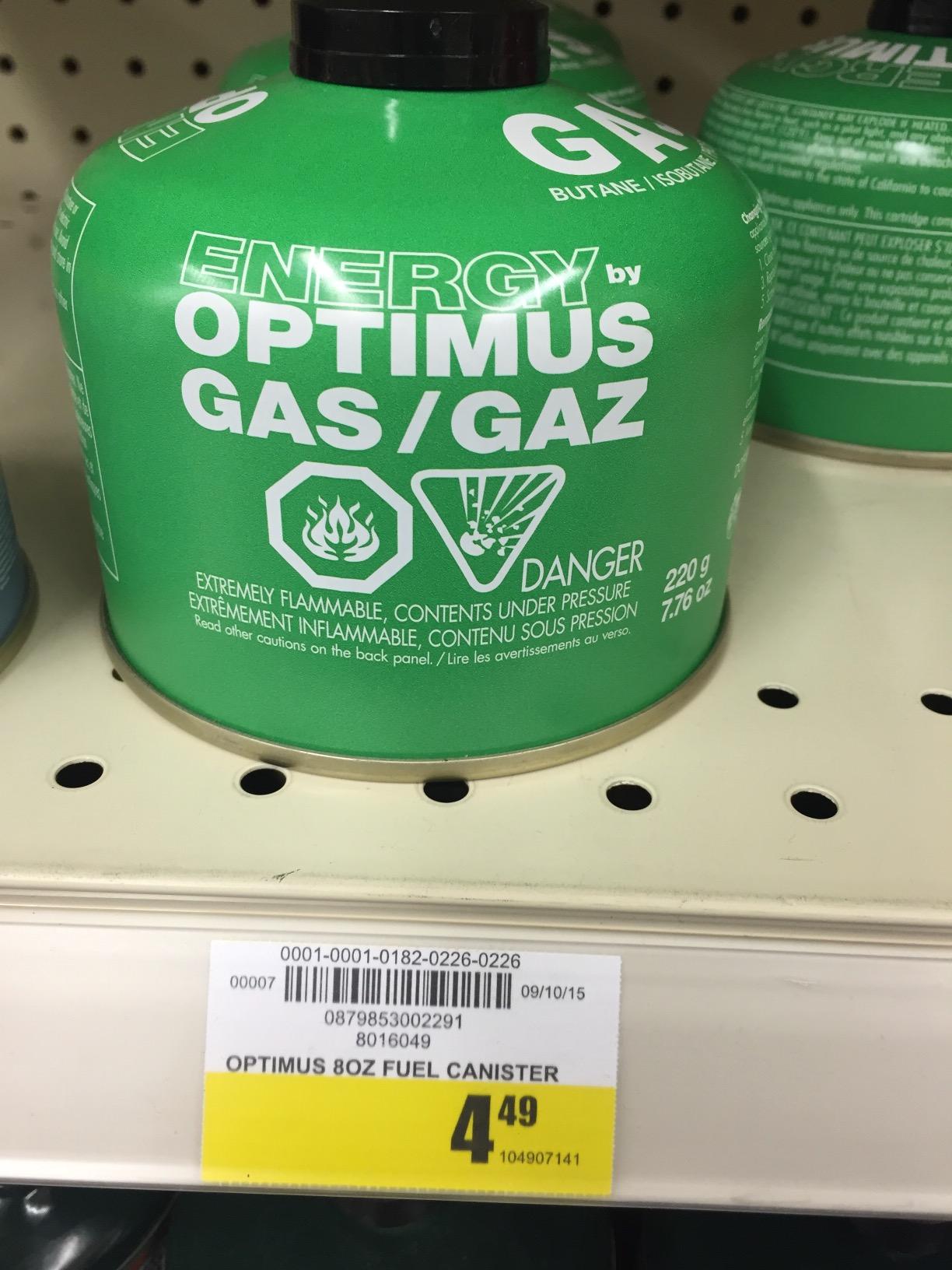 Amazon.com : Optimus Canister Fuel, 8 oz : Backpacking Stoves : Sports ...