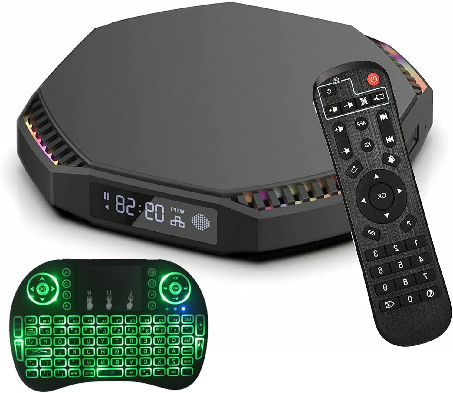 Android TV Box,[8GB RAM 128GB ROM] Android 11.0 TV Box RK3356 Quad Core ...