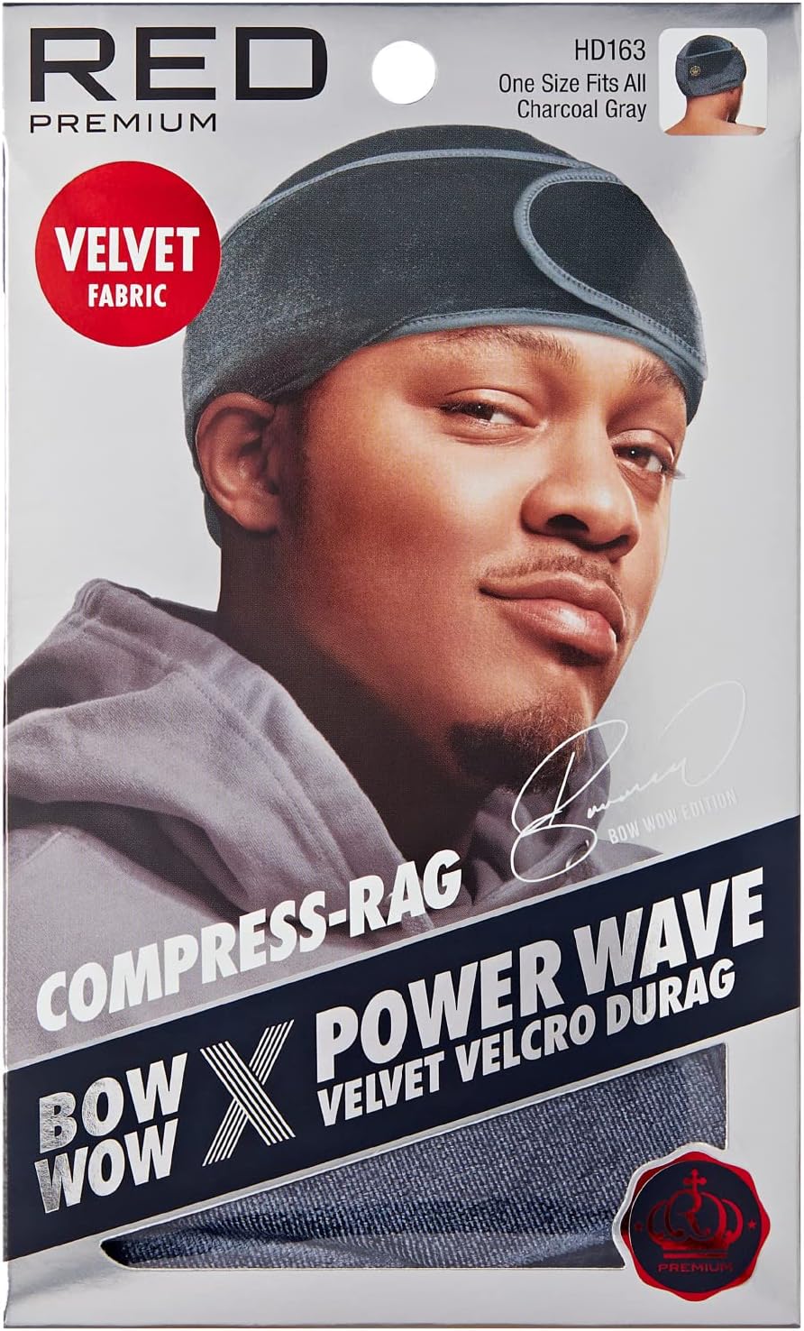 Amazon.com : RED Premium Bow Wow X Power Wave Durag, 360 Wave Compression Cap for Men & Women ...