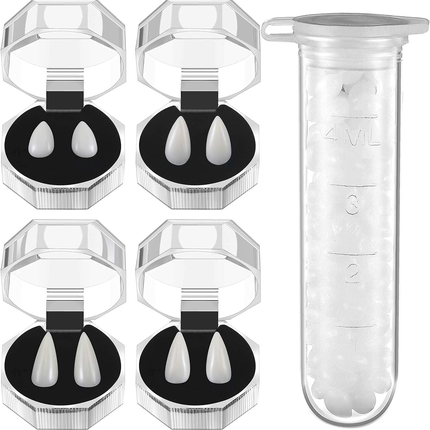 Amazon.com: CKFMLCYT 3 Sizes Vampire Fangs with Sticky Set Halloween ...