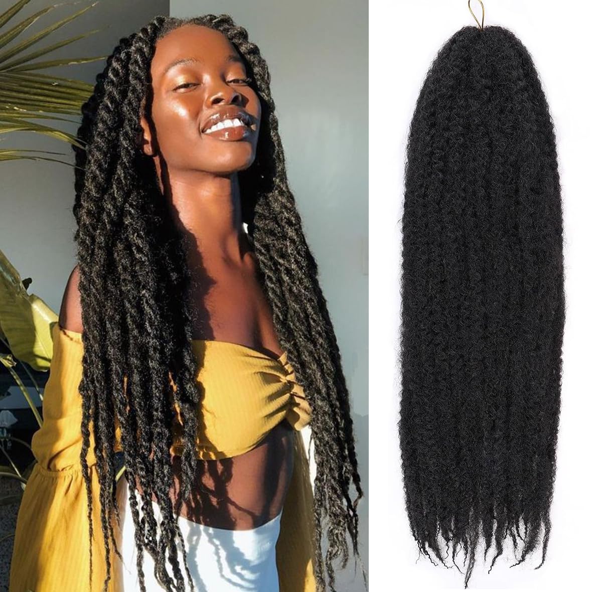 Kachanaa 30 Inch Long Marley Twist Hair for Braiding 8 Packs Pre ...