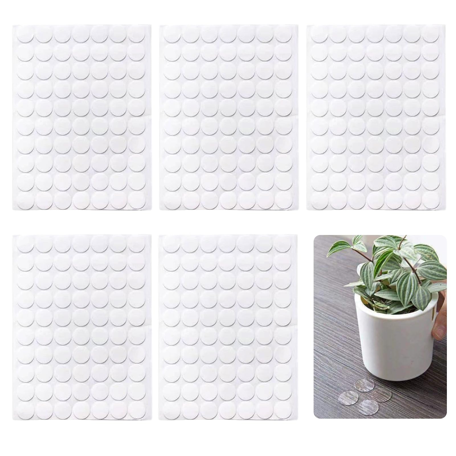 Parthan 5 Sheets Double Sided Adhesive Dots, 10mm Adhesive Sticky Pads ...