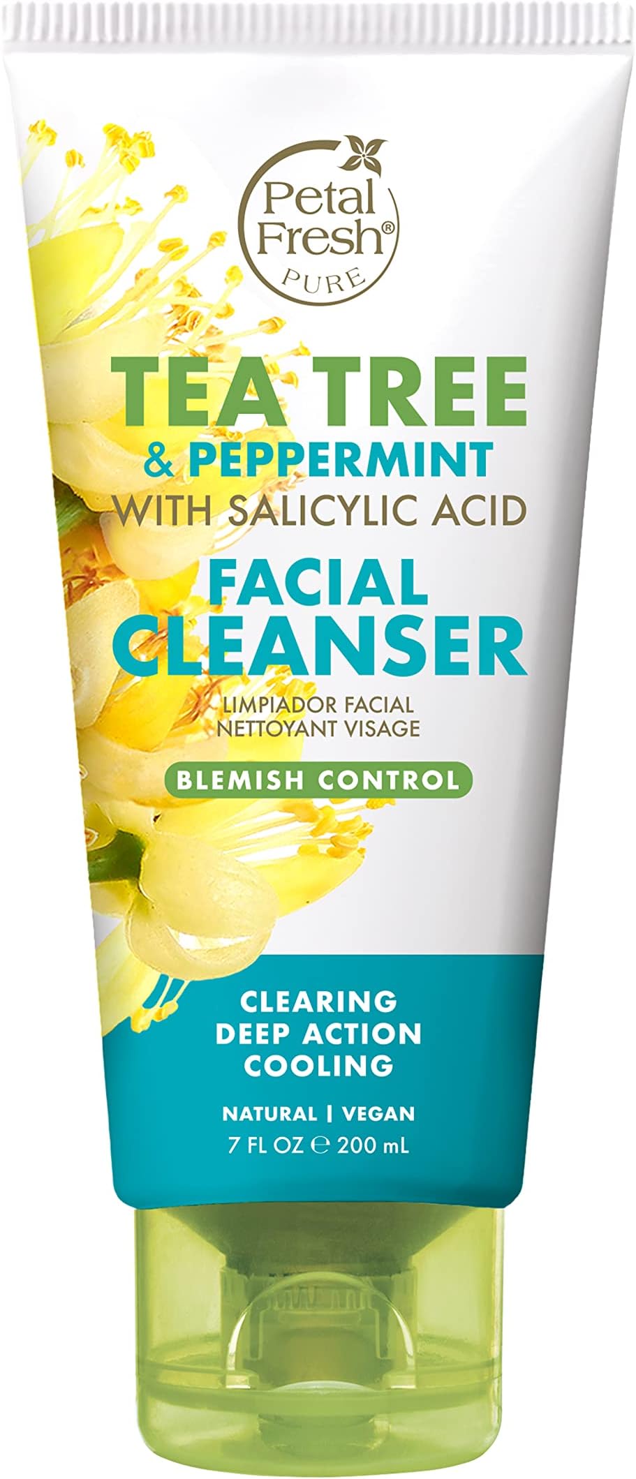 Amazon.com: Petal Fresh Tea Tree & Peppermint Facial Cleanser, Blemish ...