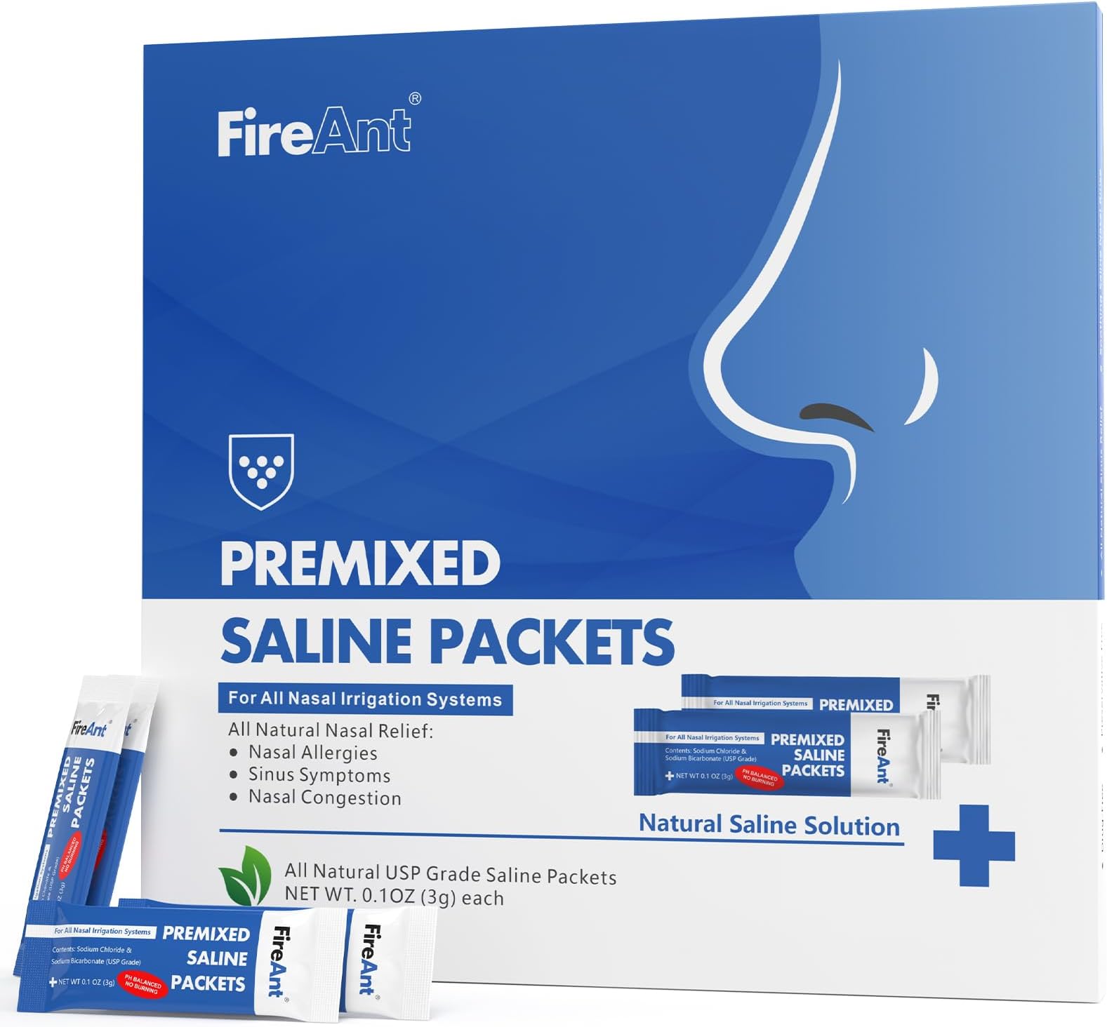 Amazon.com: Nascool Saline Packets, Premixed Salt Packets for Nose Wash ...
