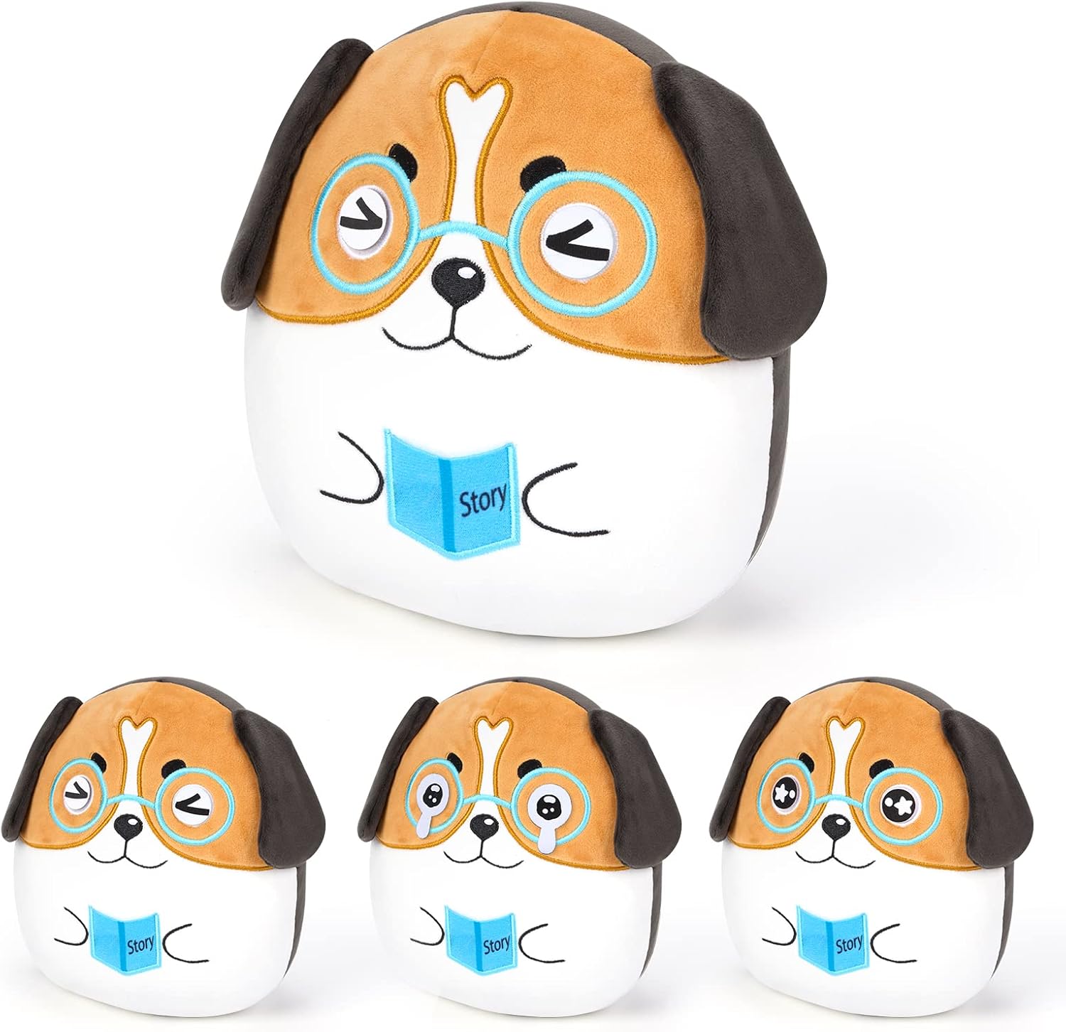 Amazon.com: Kittenice 8" Stuffed Animal Dog Plush Pillow, Unmatched ...