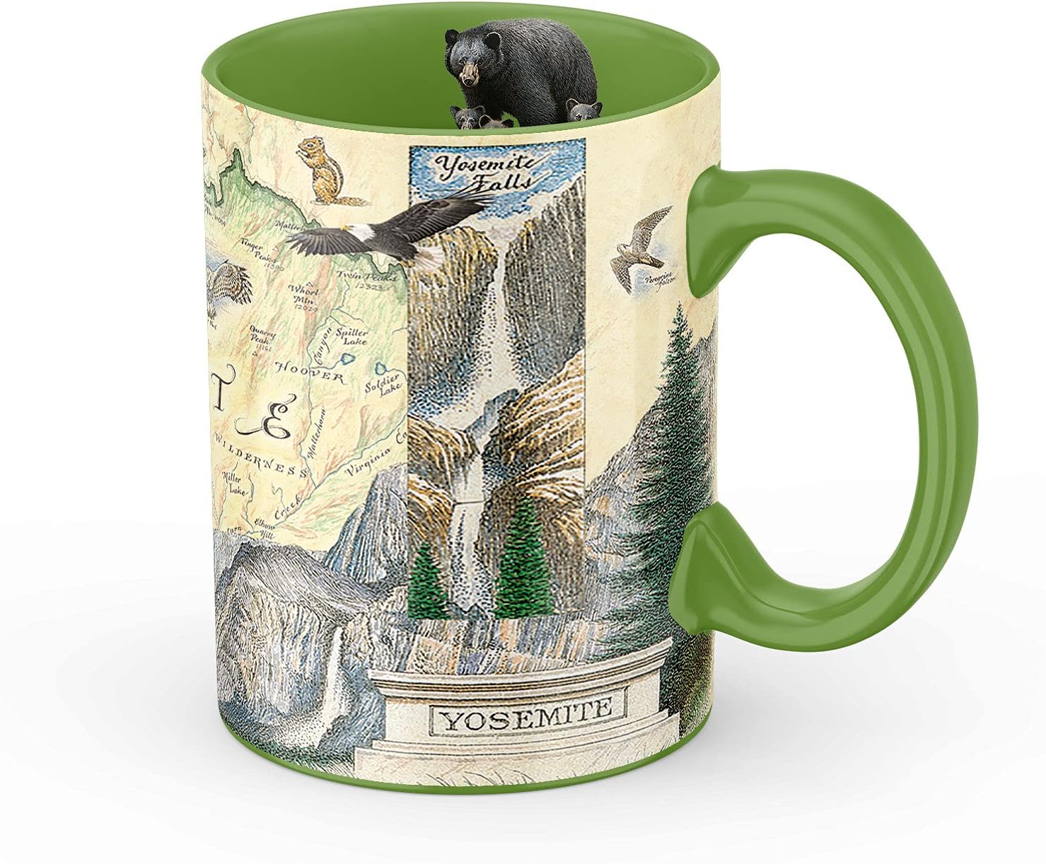 Amazon.com: Cavallini Vintage Coffee Mug, Ceramic Mug with National ...