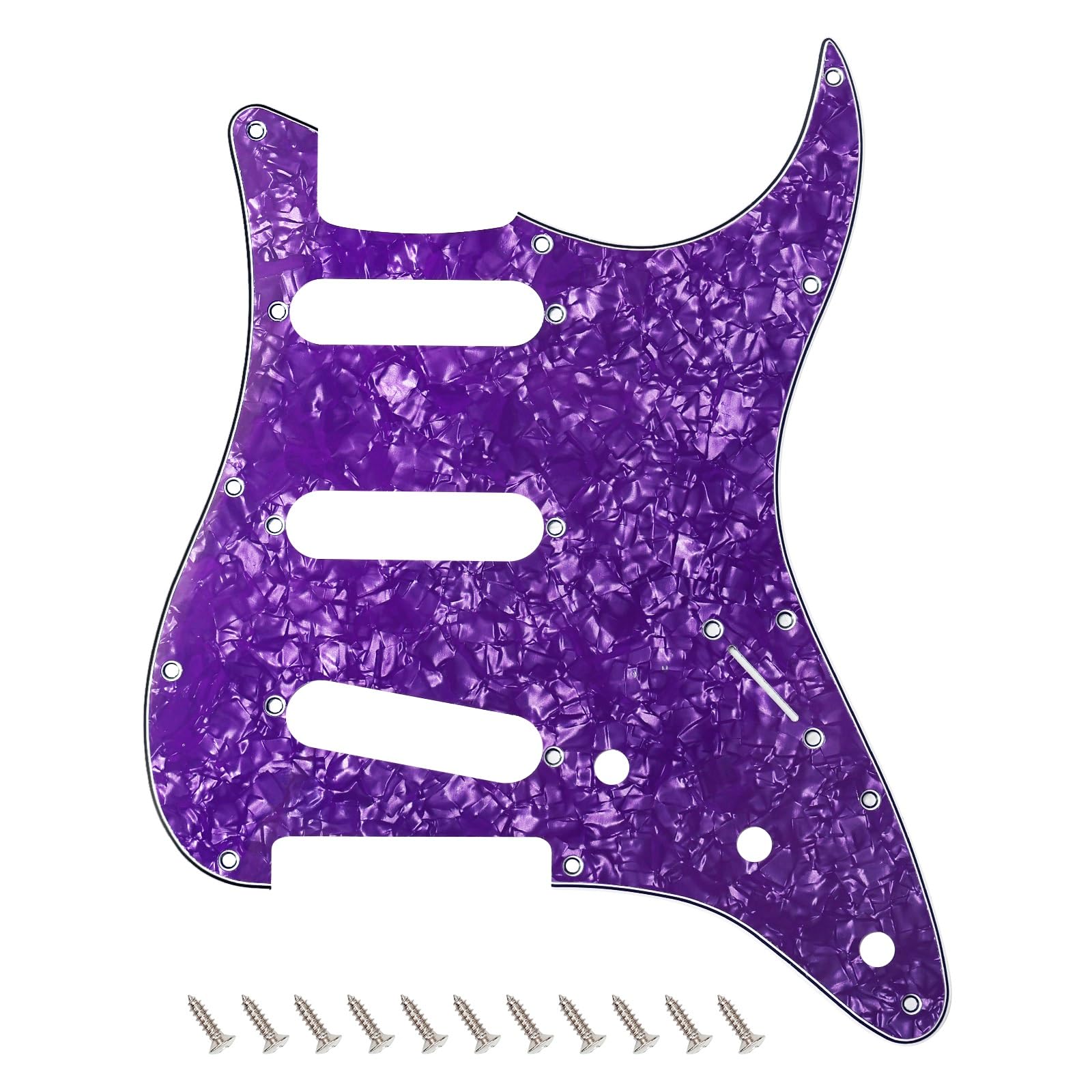 Banworks 4 Ply Strat SSS Pickguard 11-Hole Electric Guitar Pickguard ...