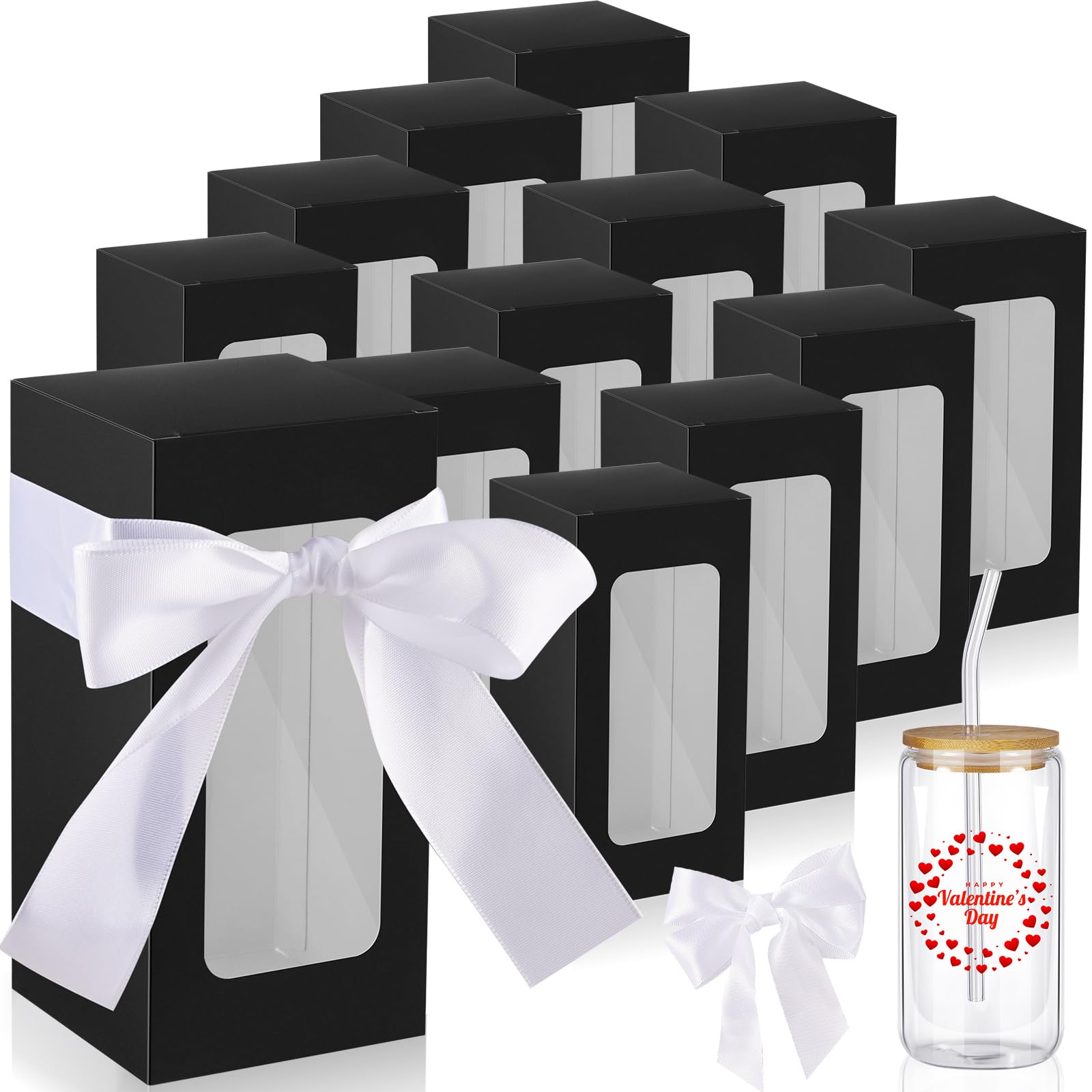 36 Sets Gift Boxes with Ribbon, Thank You Tumbler Sublimation Glass ...