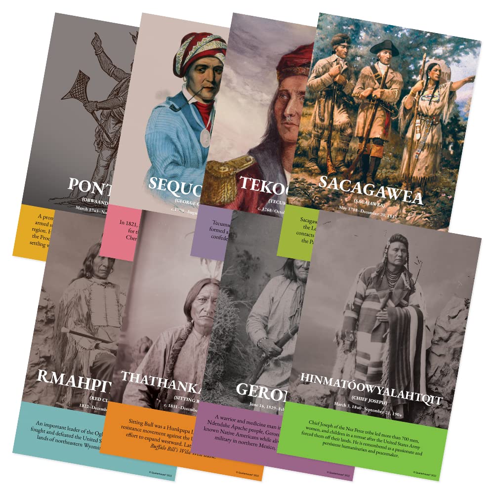 Amazon.com: Quarterhouse Native American Heroes Poster Set, Social ...