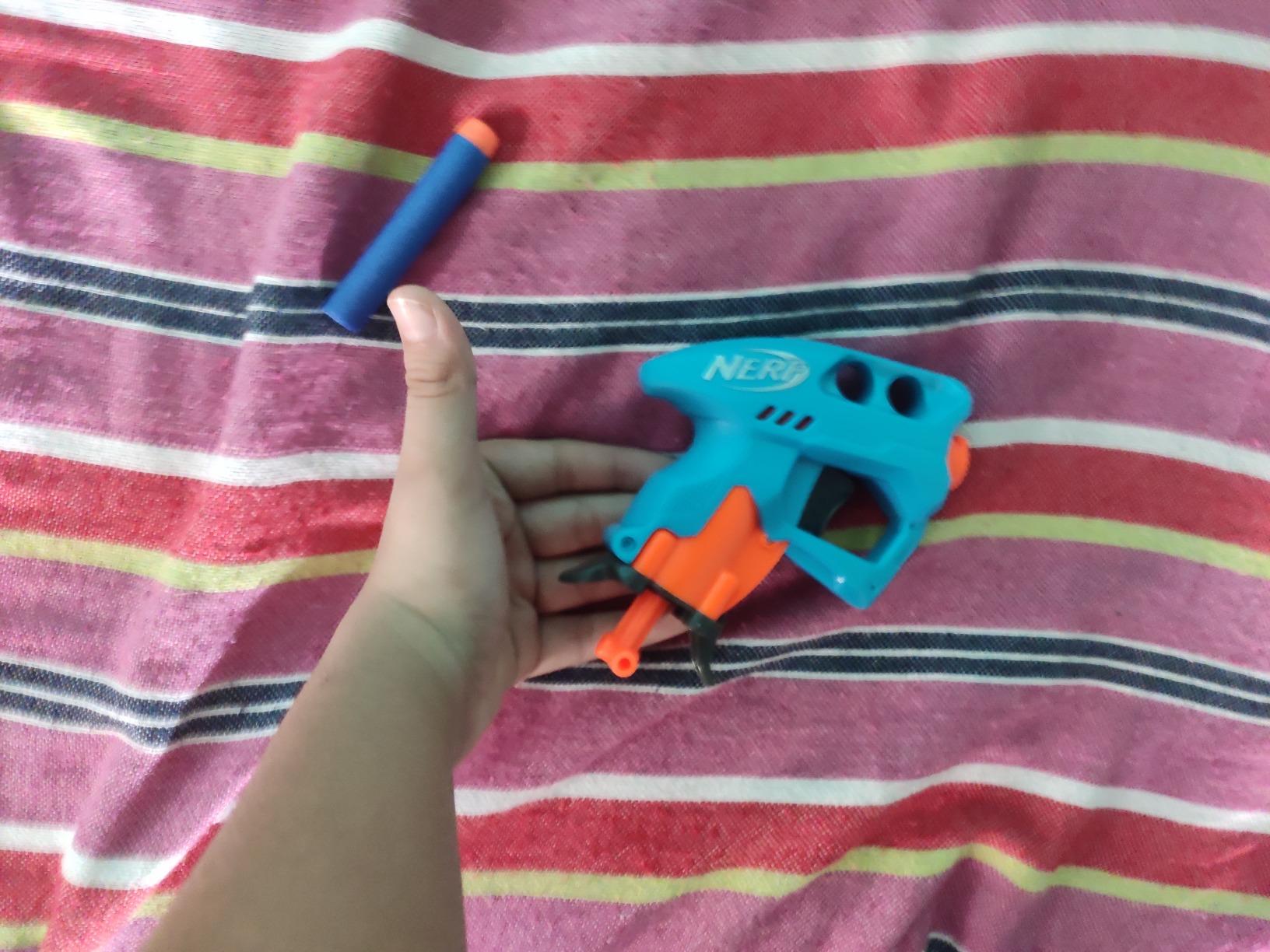 Nerf Nanofire Blaster, Blue Single-Shot Blaster With Dart Storage ...