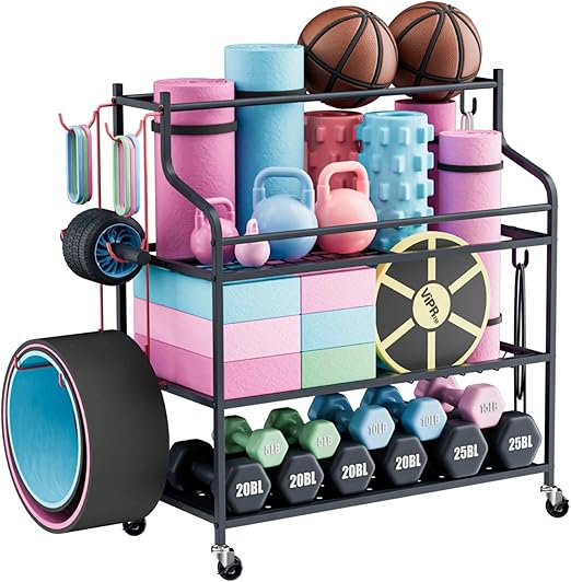 Amazon.com : Home Gym Storage Rack for - Weight Set Stand Dumbbell ...
