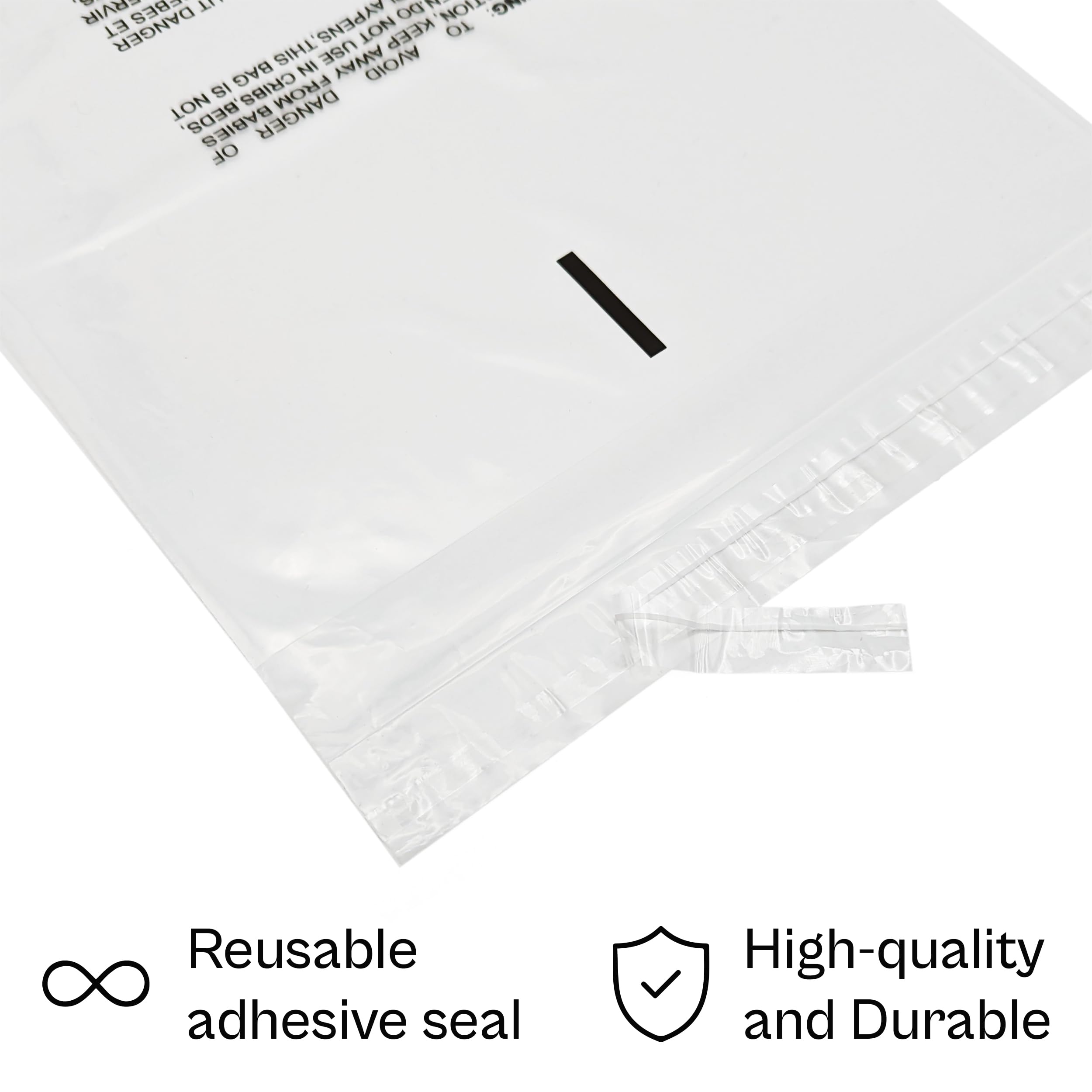 Snapklik.com : Plastic Resealable Bag, Clear Suffocation Warning Poly ...