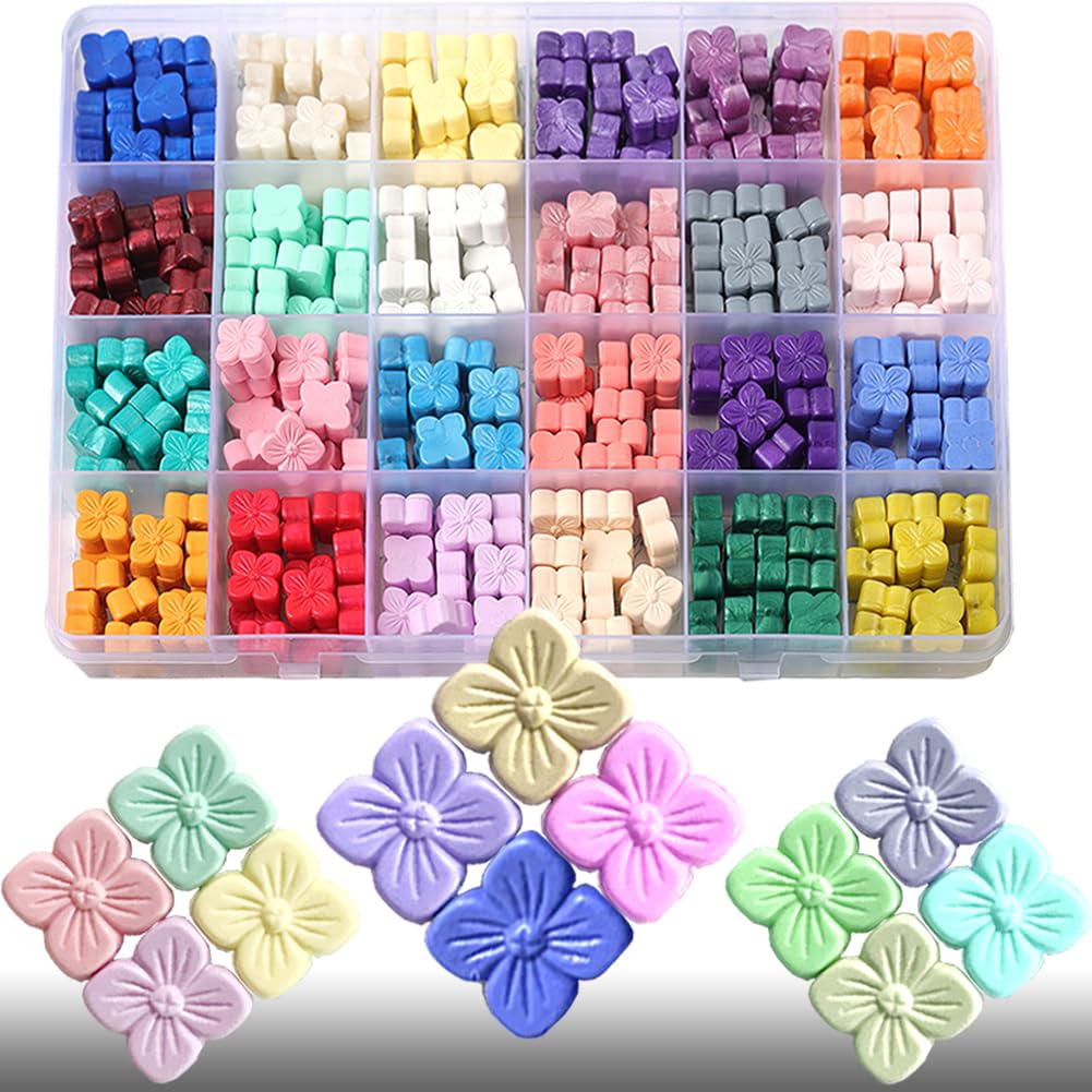 Amazon.com: 24 Colors Hydrangea Wax Seal Beads,Flower Sealing Wax Beads ...