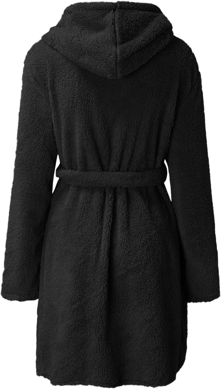 Short Plush Robes For Women Soft Warm Fleece Bathrobe Lightweight Warm ...