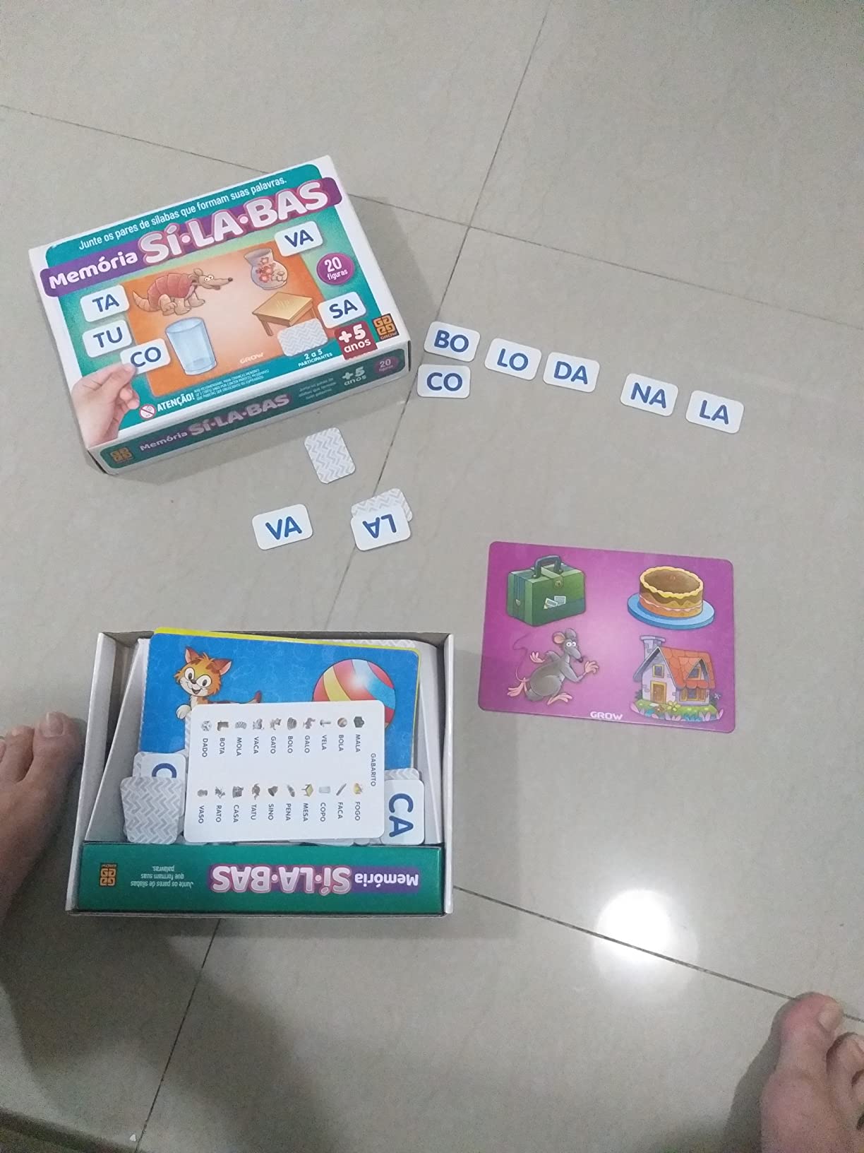 Jogo de Memória Sílabas | Amazon.com.br