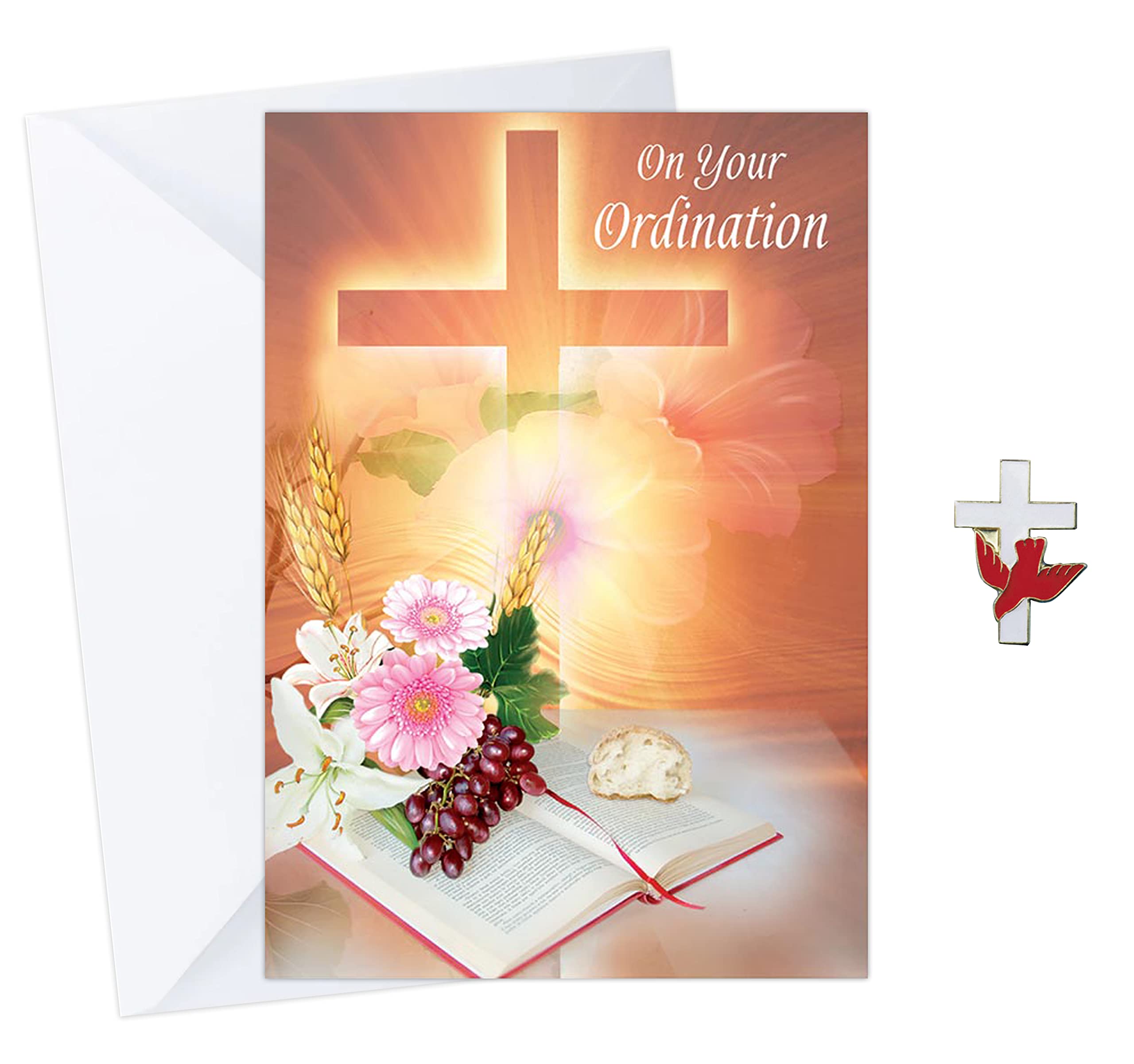 Trendzeen Deacon Ordination Greeting Card - with Holy Spirit Cross ...
