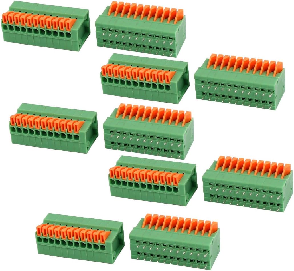 Amazon.com: uxcell 10pcs KF141V 150V 2A 2.54mm Pitch 11P Green Spring ...