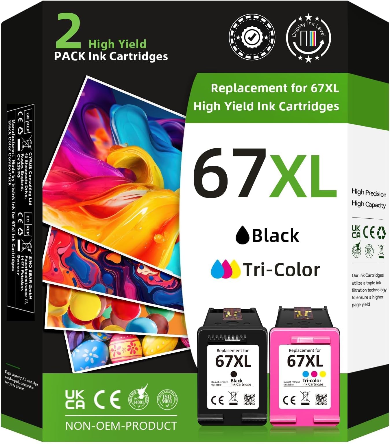 Amazon.com: 67XL Black Ink Cartridge for HP 67XL Ink Cartridge Replacement for HP Ink 67 XL Fit ...