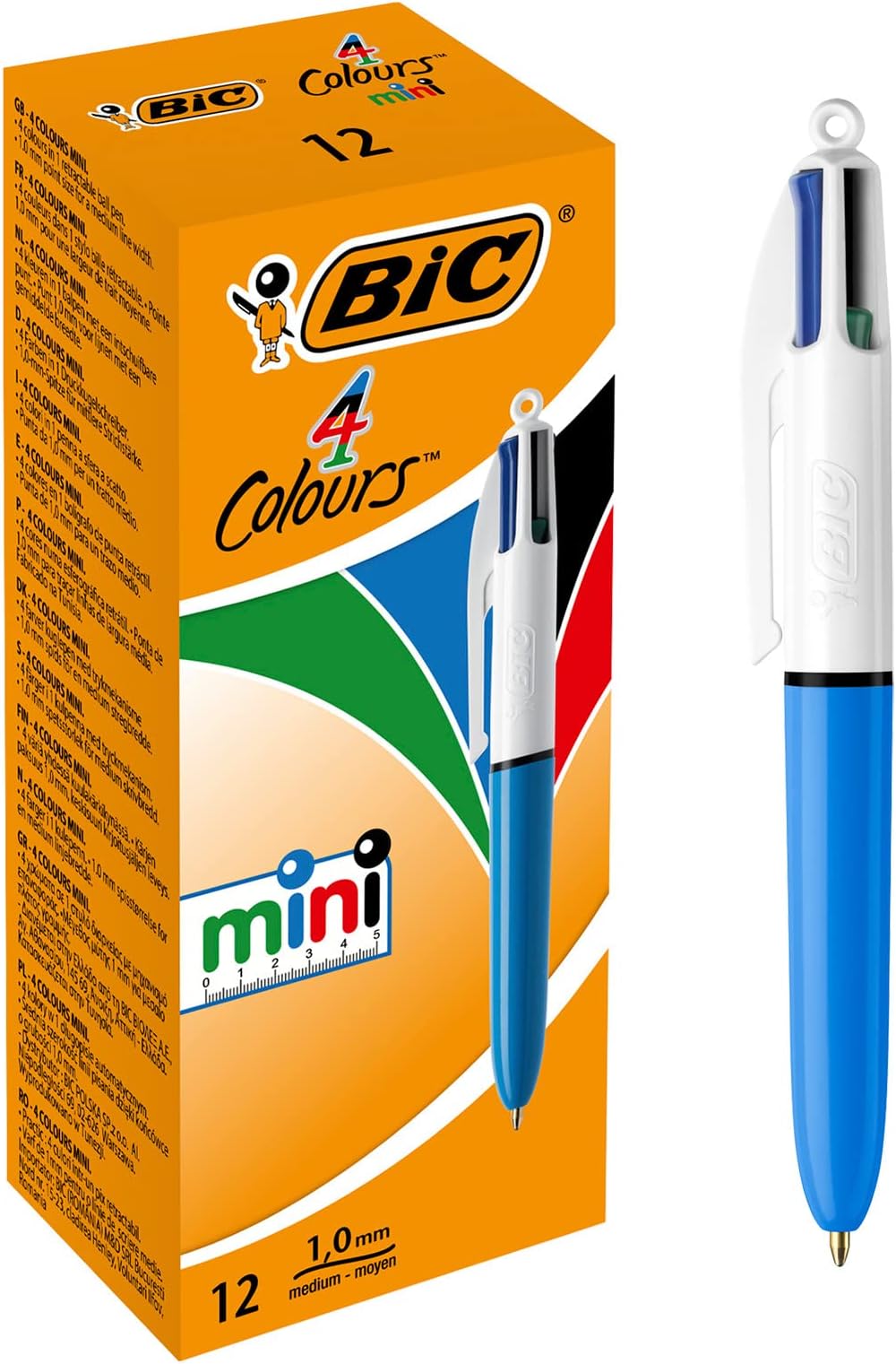 BIC 4 Colours Mini Ballpoint Pens 12 Box : Amazon.co.uk: Stationery ...