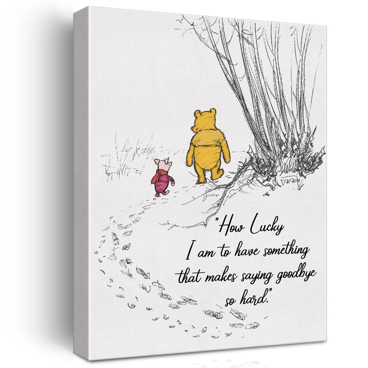 Amazon.com: Pooh Bear Wall Art Decor Motivational Poster Framed ...