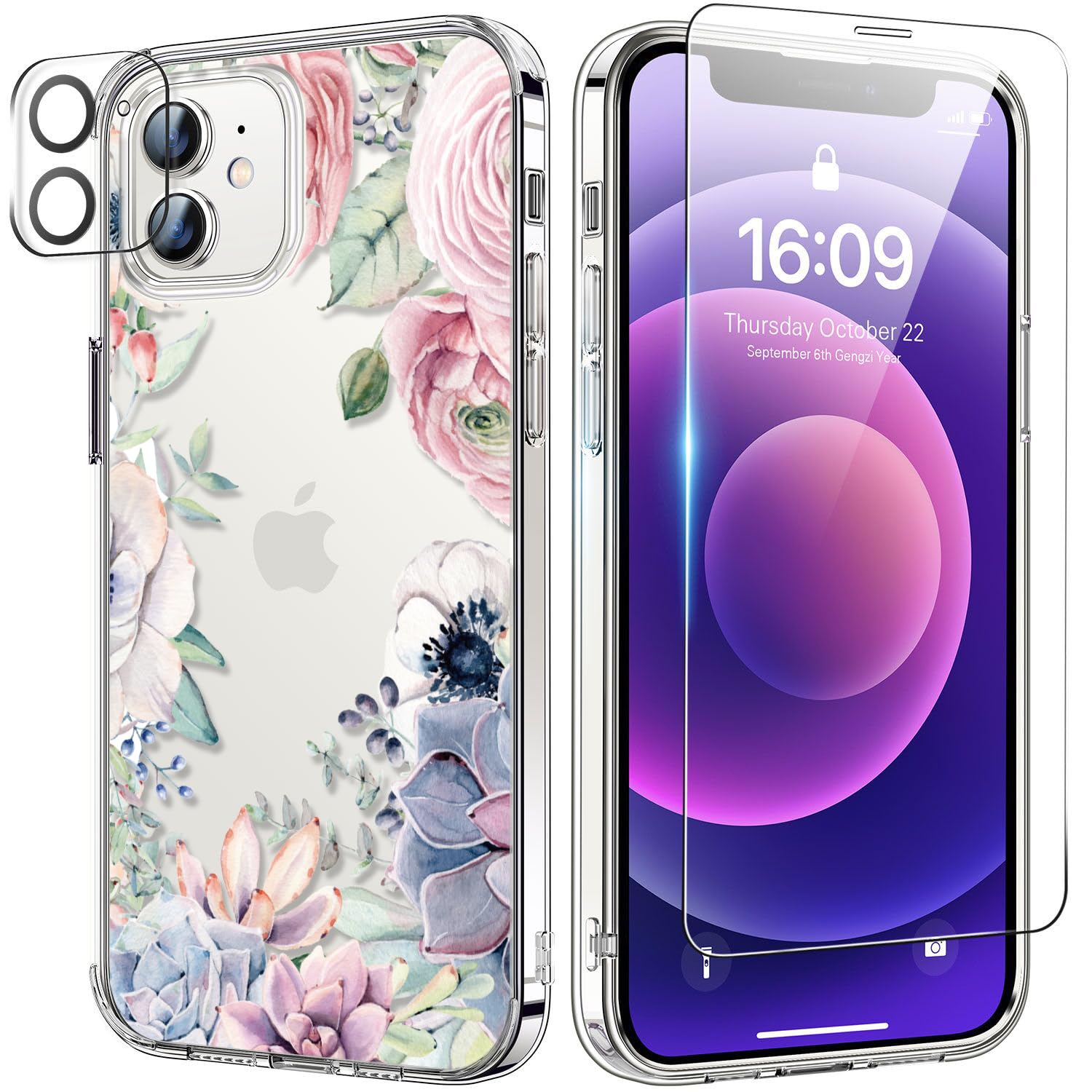 Amazon.com: bicol for iPhone 12 Case with Screen Protector and Camera ...