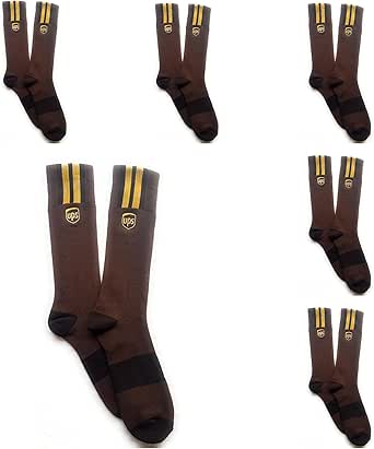 United Parcel Service Brown UPS Crew Socks (6pack) (Men's Small (6-8 ...