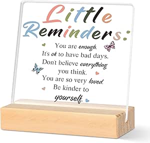 Amazon.com: Inspirational Motivational Acrylic Desk Sign Decor With ...