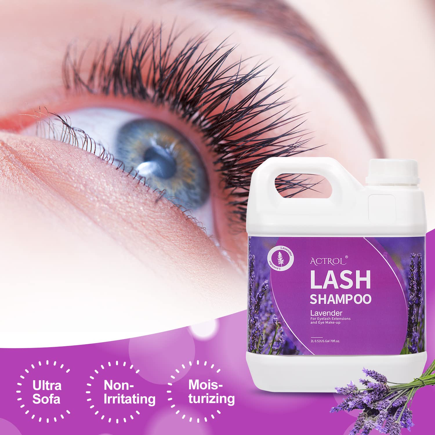 Snapklik.com : ACTROL Eyelash Extension Cleanser Lavender 2L Natural ...