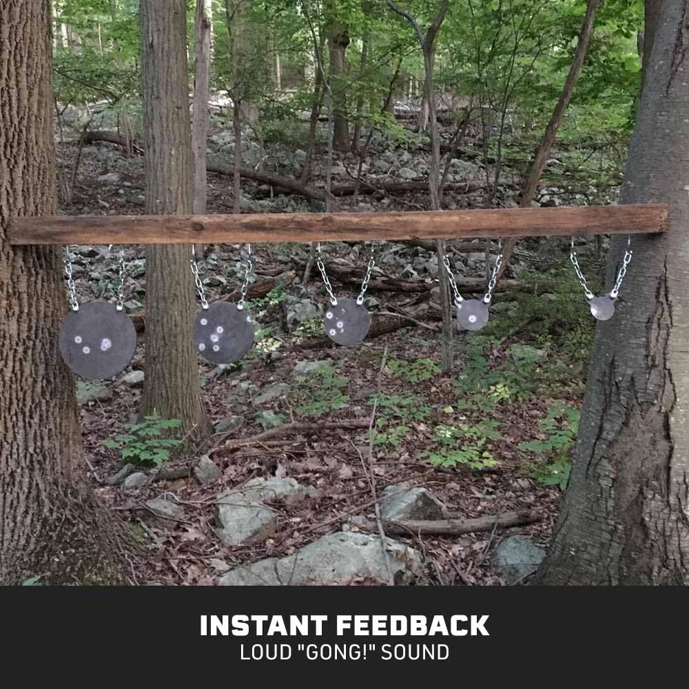 Snapklik.com : Set Of 5, 3/8" AR500 Steel Gong Shooting Targets, Laser ...