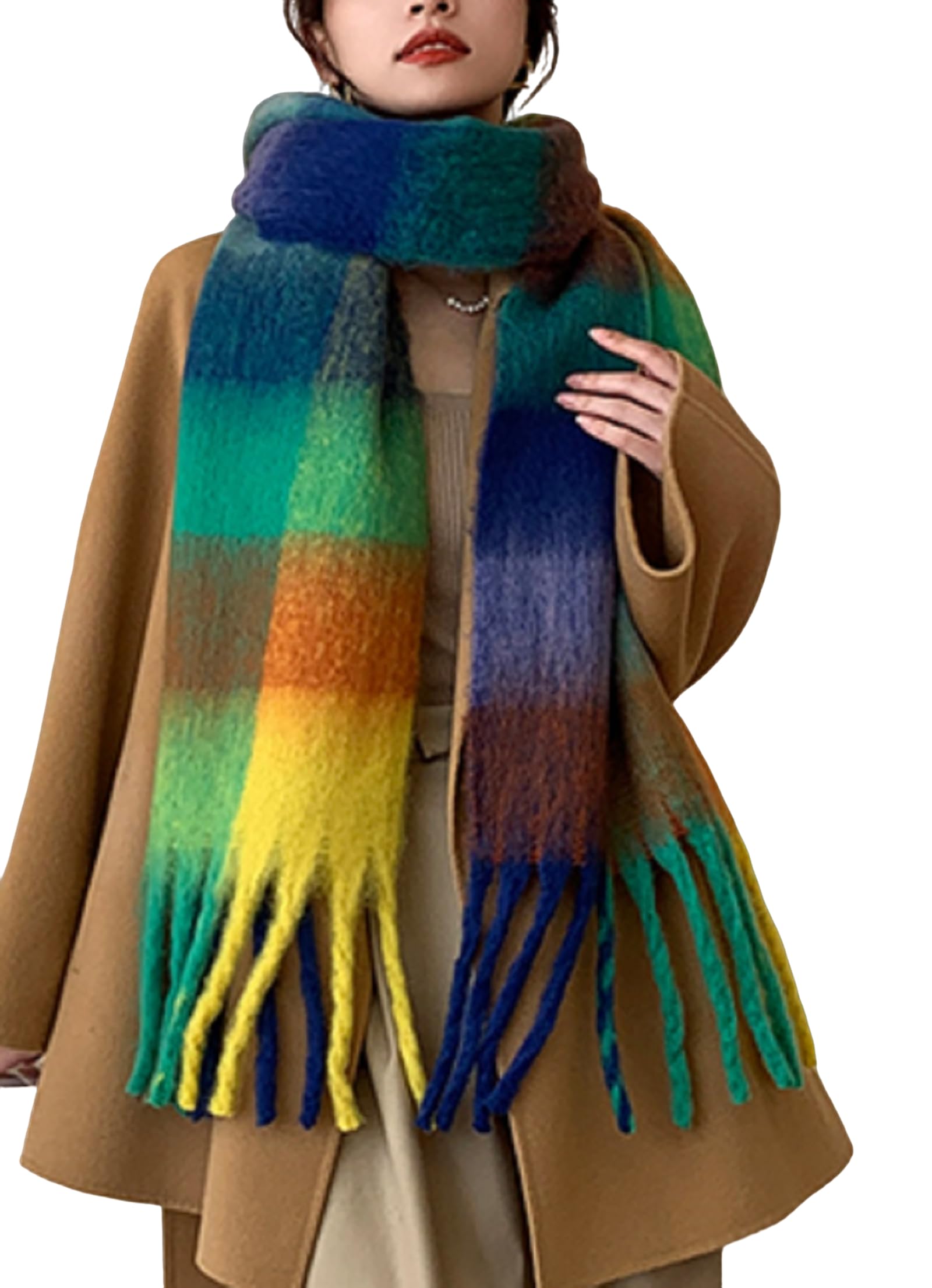 Wander Agio Winter Women Warm Scarf Long Shawl Large Scarves Cold ...