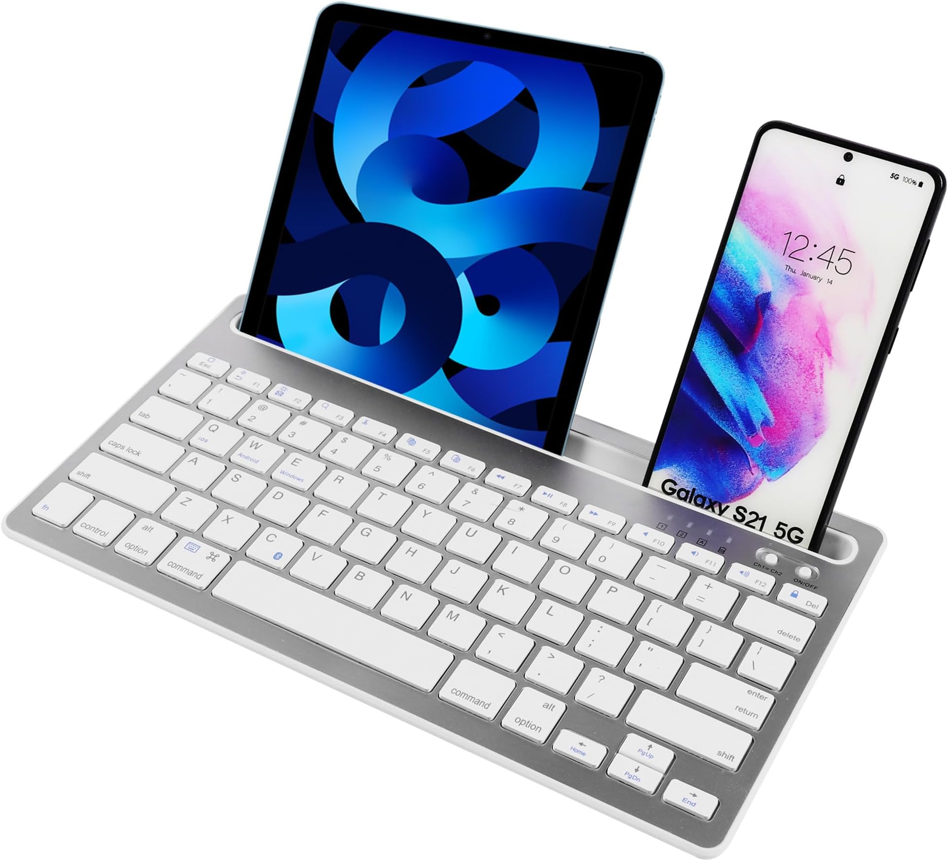 Ultra Slim Bluetooth Keyboard with Stand Slot,Portable Bluetooth ...