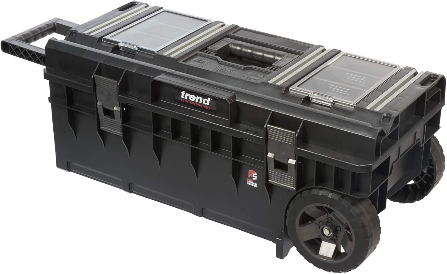 Trend Pro 50L Wheeled Toolbox with Rails, Modular Pro Storage System ...