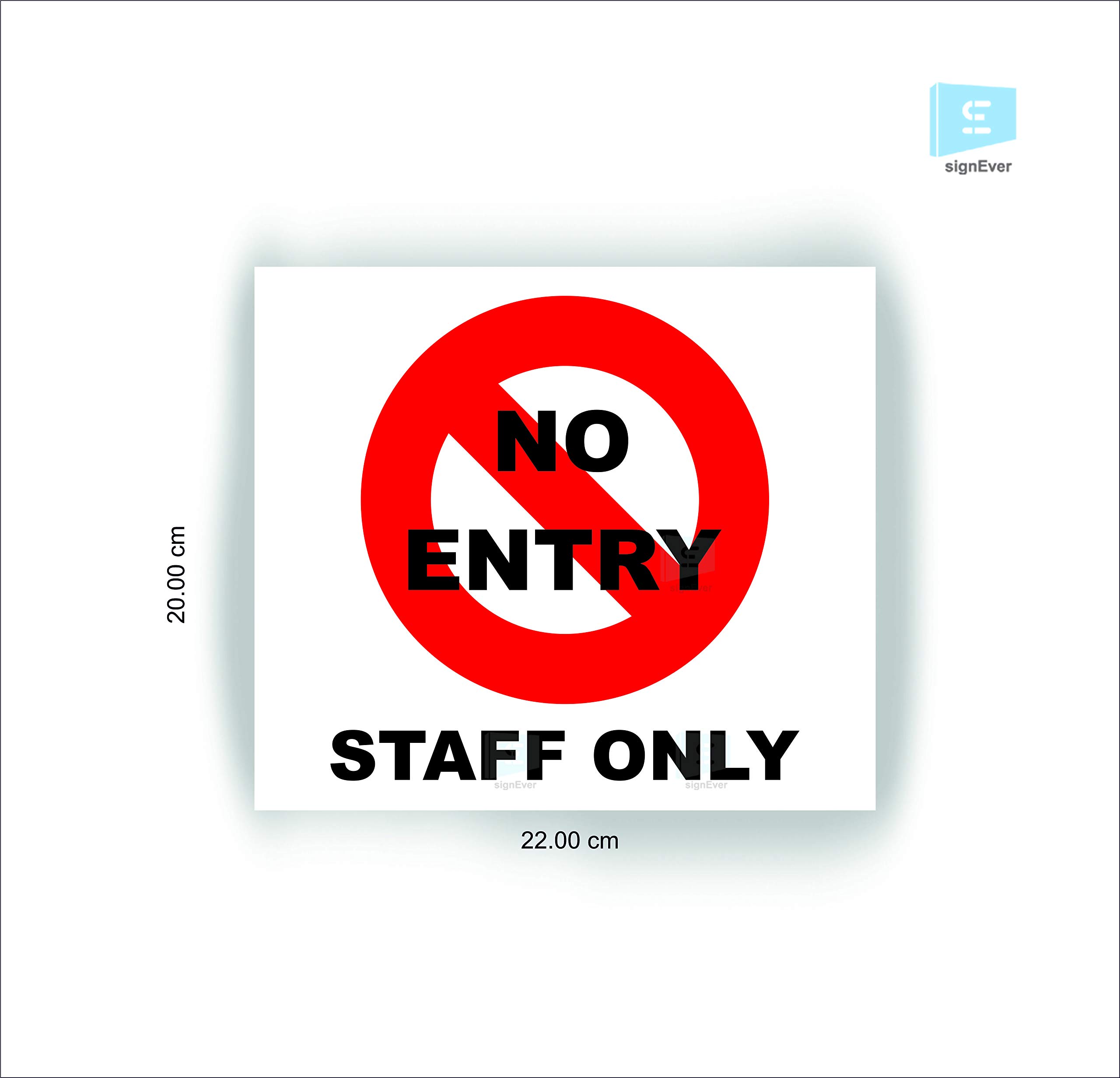 Buy SIGN EVER Staff Only Sign Board For Office Bank Factory Restaurant ...