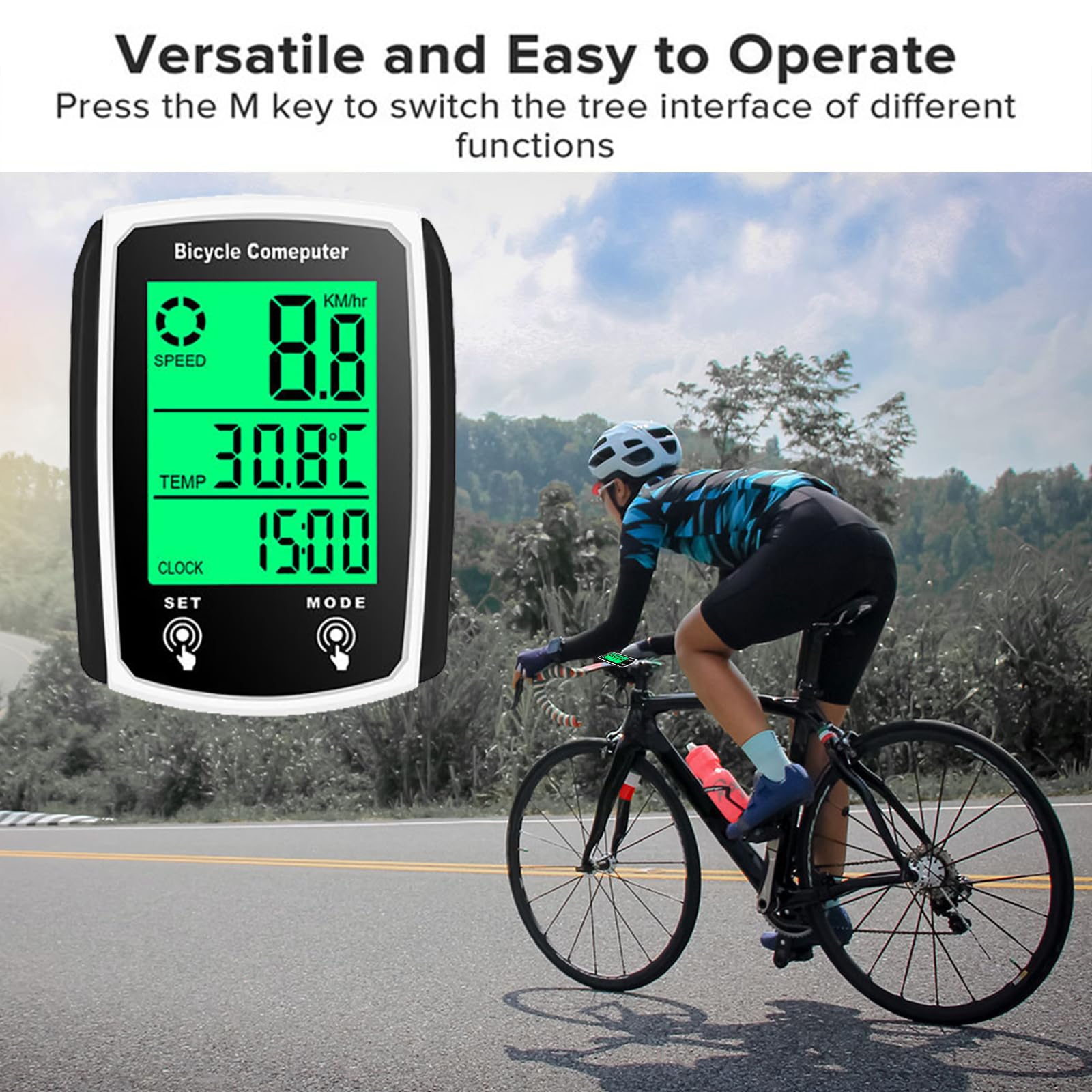 Bicycle Speedometer YS SY And Odometer Wireless Waterproof Cycle ...