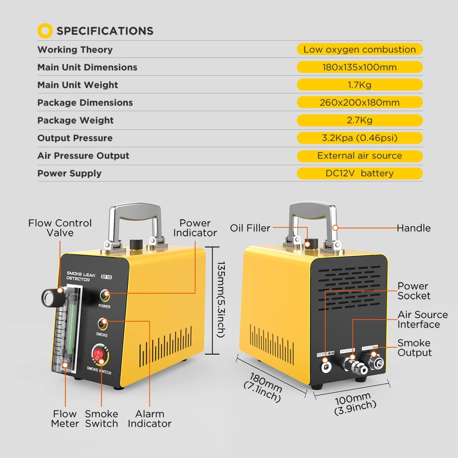 Snapklik.com : Smoke Leak Detector EVAP Smoke Machine Smoke Tester ...