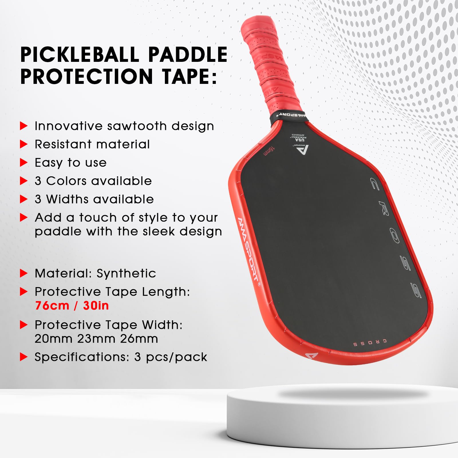 Snapklik.com : PICKLETECH Pickleball Paddle Edge Protection Tape