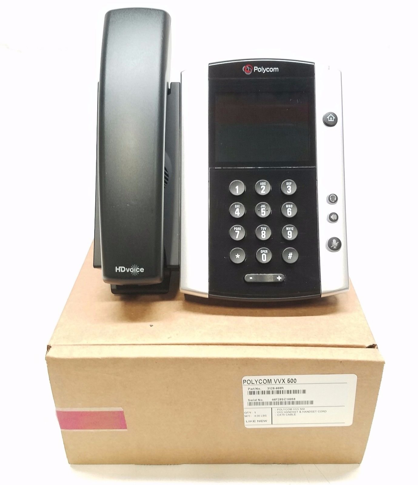 VoIP Desk Phone Polycom VVX 500 Business IP Phone Renewed - 12-line ...
