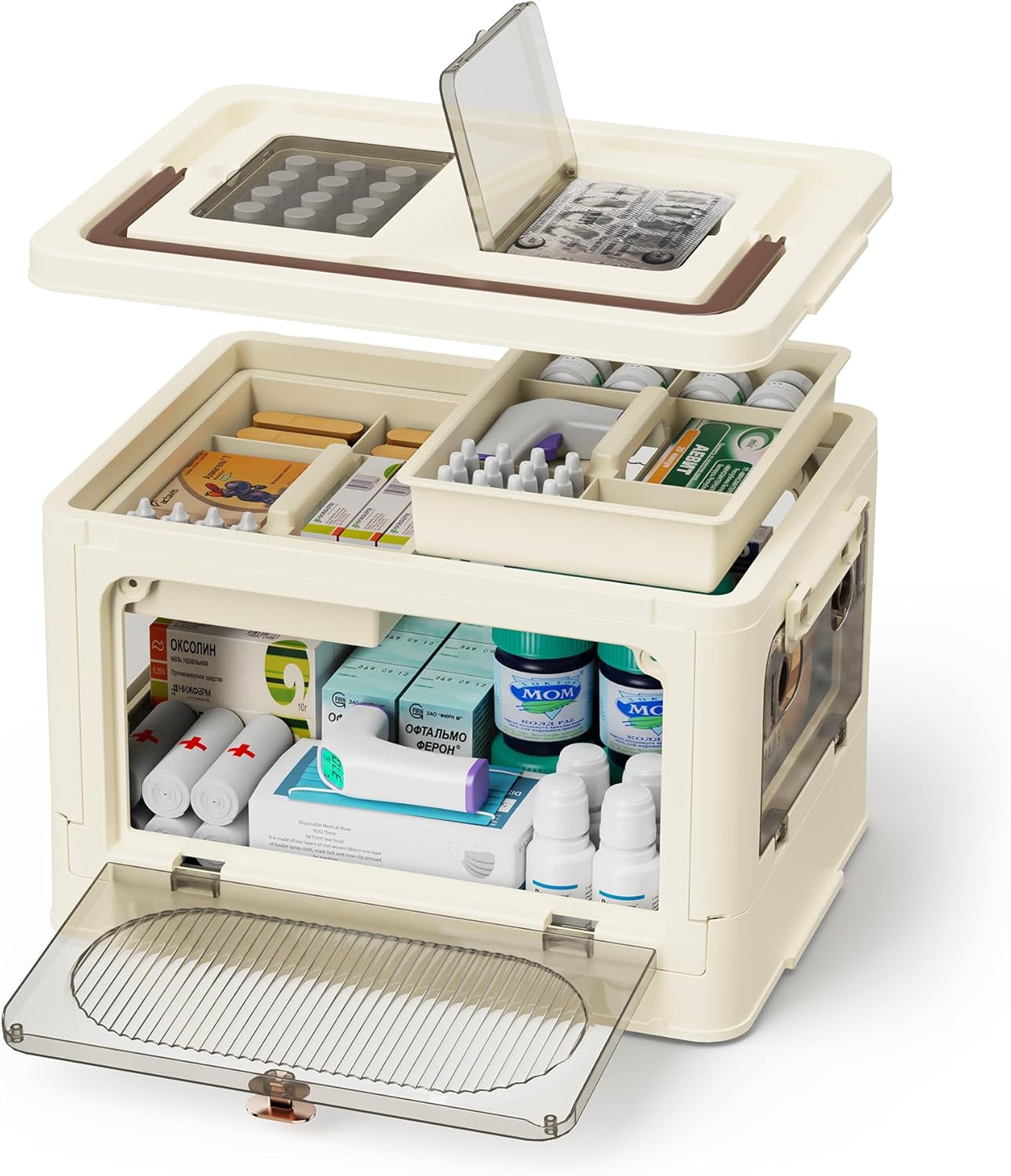 Amazon.com: Medicine Box Cabinet Organizer - Empty First Aid Kit ...