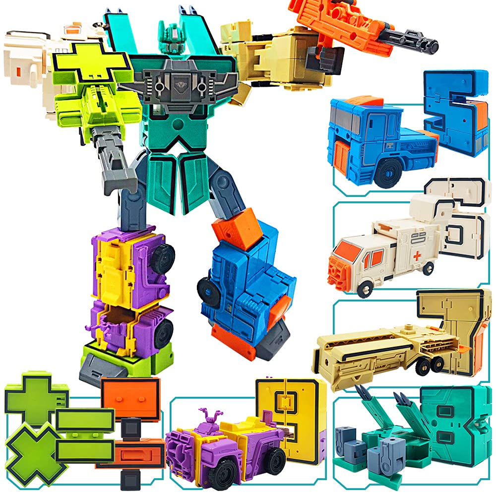 Buy Robot Action Figure Toy Numbers Transform into Vehicles Included ...