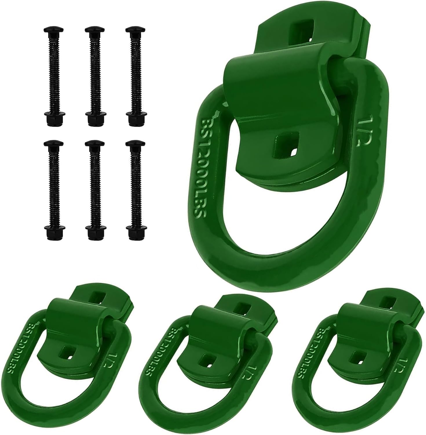 Amazon.com: 4PCS 1/2" Heavy Duty Bolt-On Forged D Ring, Large Trailer Tie Down Anchor Points ...