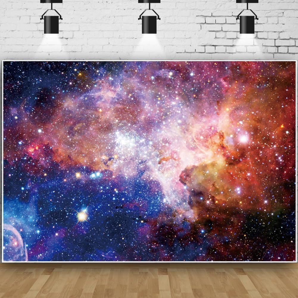 Amazon.com : CORFOTO 7x5ft Fabric Starry Outer Space Backdrop ...