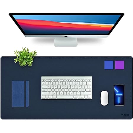V-CUBE DESIGNS Premium Vegan Leather Desk Mat / Laptop Mat | Reversible ...