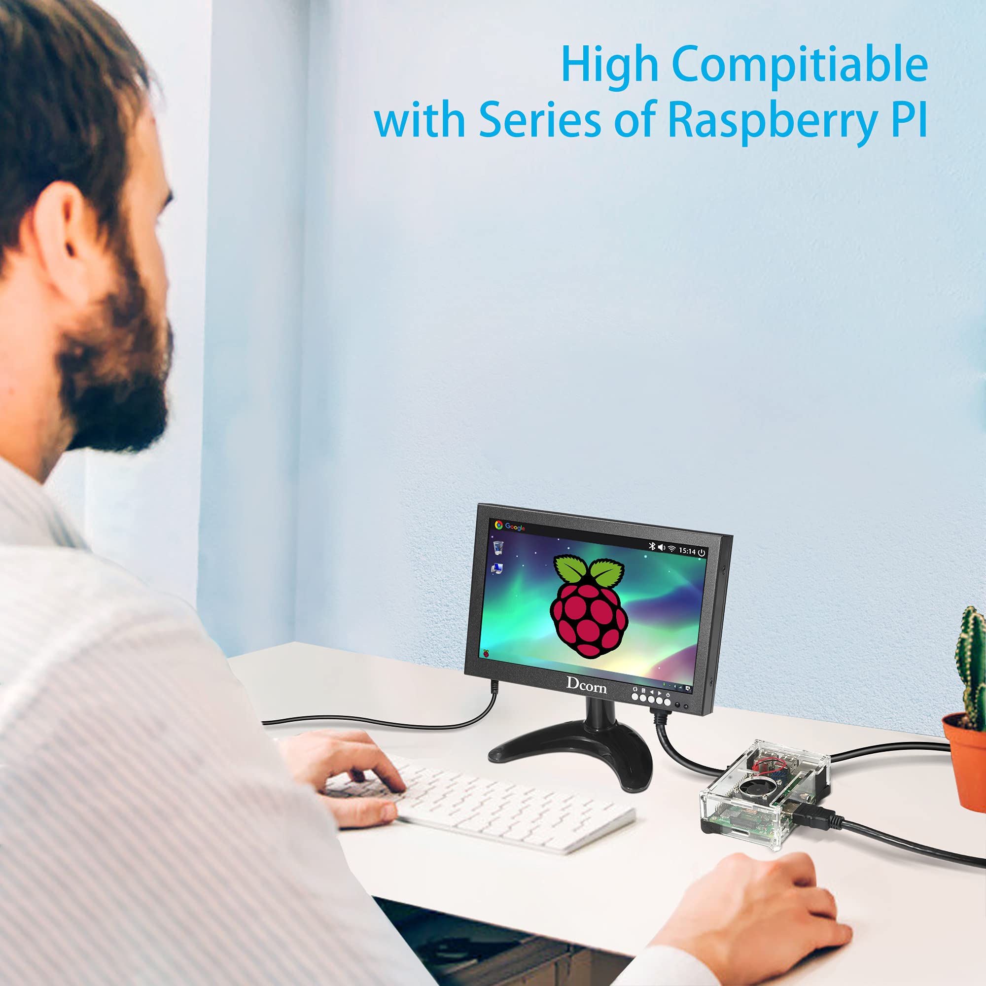 Snapklik.com : Dcorn 8 Inch Mini Monitor, Small HDMI Monitor 1280x720 ...