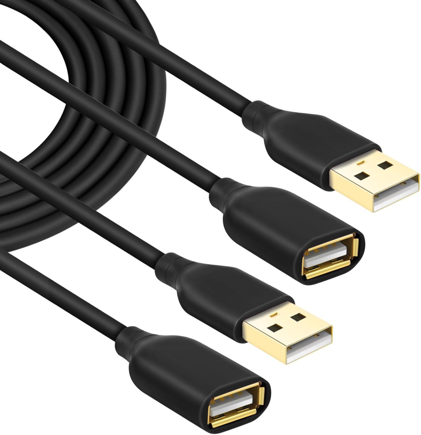 Amazon.com: Costyle USB Extension Cable 10FT, 2-Pack Type A Male to A ...