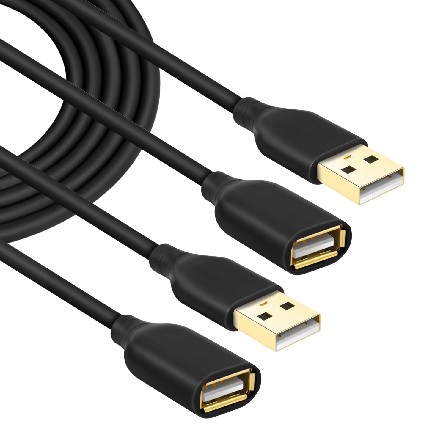 Amazon.com: Costyle USB Extension Cable 10FT, 2-Pack USB 2.0 Type A ...